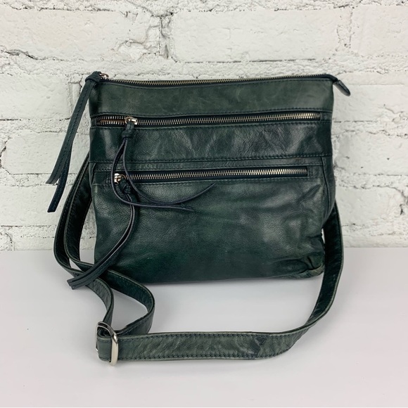 Ili | Bags | Ili New York Leather Crossbody Purse Rfid Double Zip Front ...
